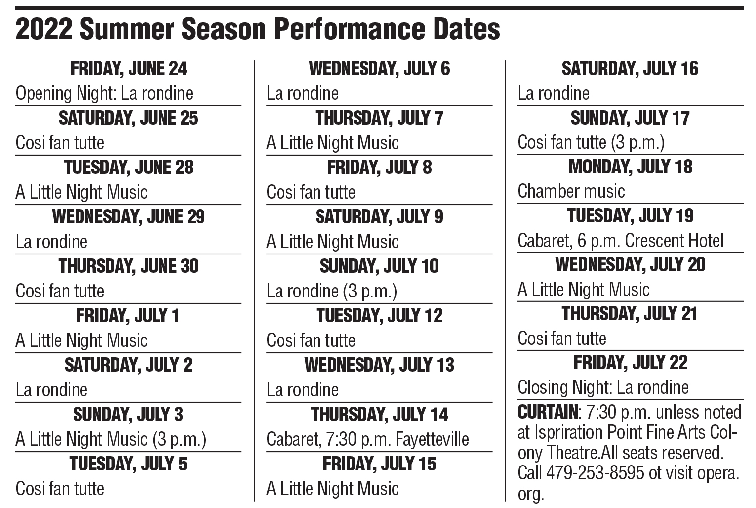 Opera in the Ozarks kicks off summer season - Eureka Spring Times-Echo